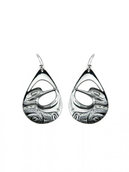 Hummingbird Earrings Teardrop by Corrine Hunt - Tsain-ko Native Gift Shop