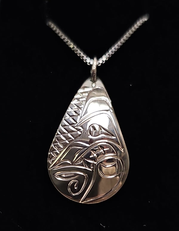 Wolf Tear Drop Pendant - Tsain-ko Native Gift Shop