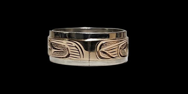 Loon Wrap Ring Silver / Gold - Tsain-ko Native Gift Shop
