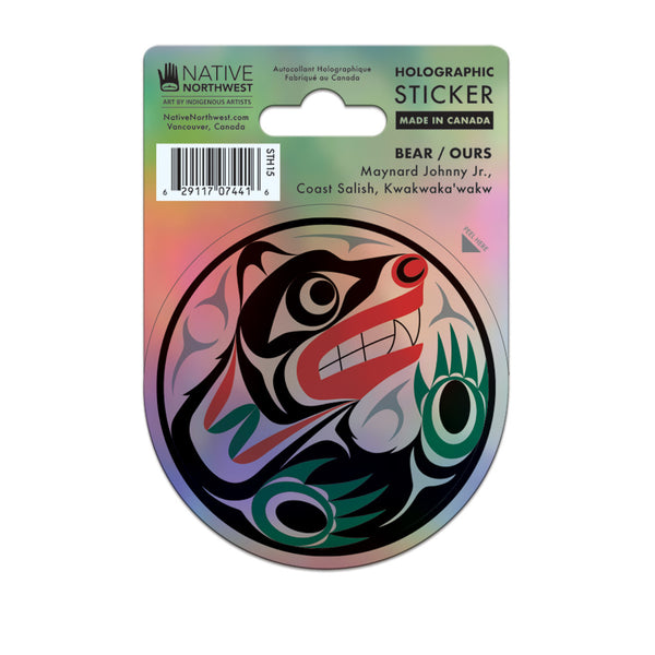 Holographic Sticker - Bear - Tsain-ko Native Gift Shop