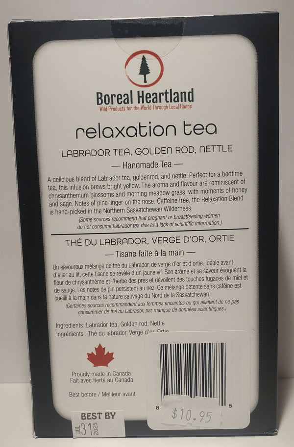 Boreal Heartland Relaxation Tea Labrador, Golden rod, Nettle - Tsain-ko ...